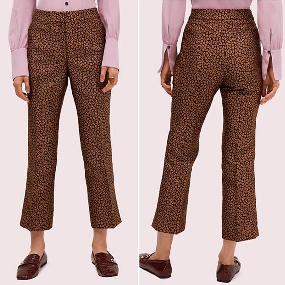 kate spade | Pants & Jumpsuits | Kate Spade Gold And Black Flora ...